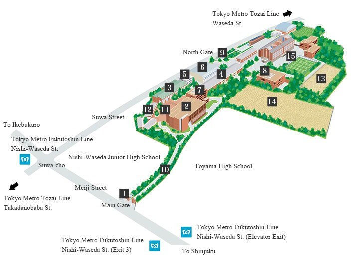 Campus Map｜Gakushuin Women's College English Site｜学習院女子大学